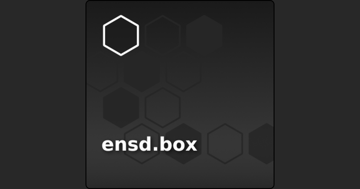 ensd.box - Profile | .box
